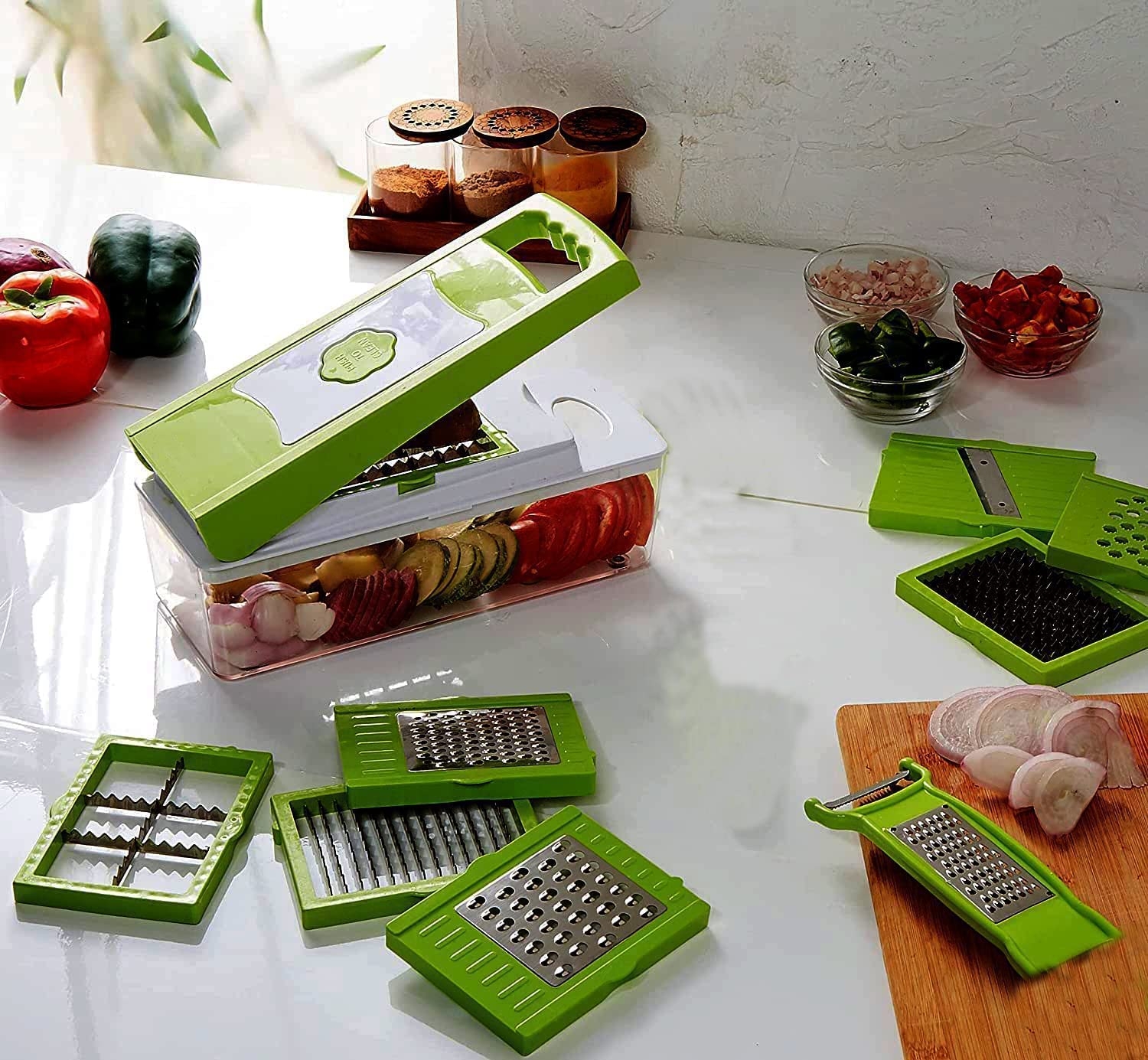 12 in 1 Multi Purpose Vegetable Fruit Slicer Dicer Hand Chopper Cutter